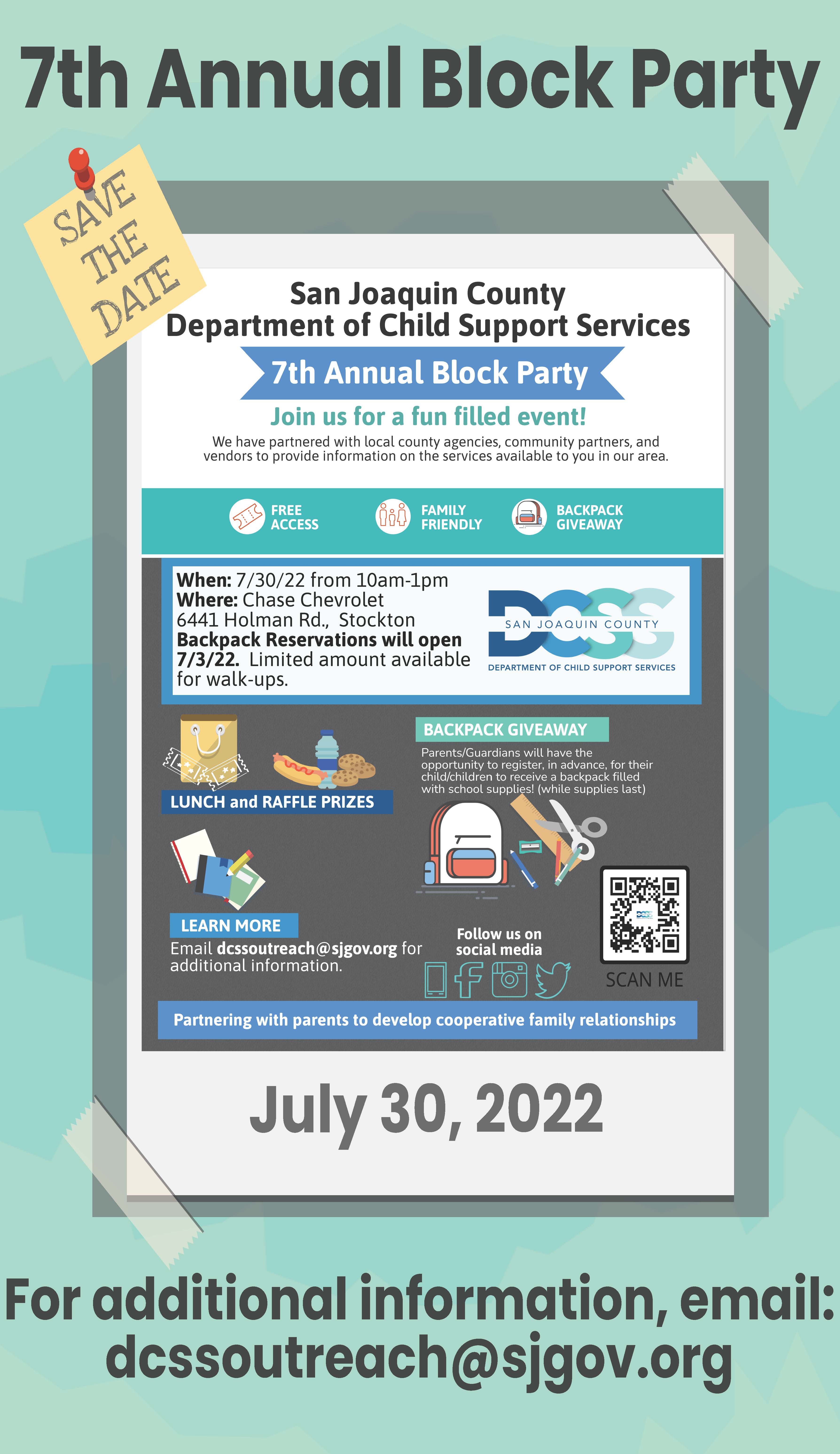 7th Annual Block Party -- 2022 Community Partners Registration Survey
