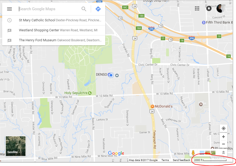 Zoom Scale Bar in Navigation Survey