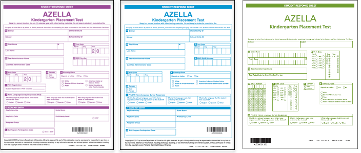 AZELLA Placement Test Survey AZELLA Placement Test Survey
