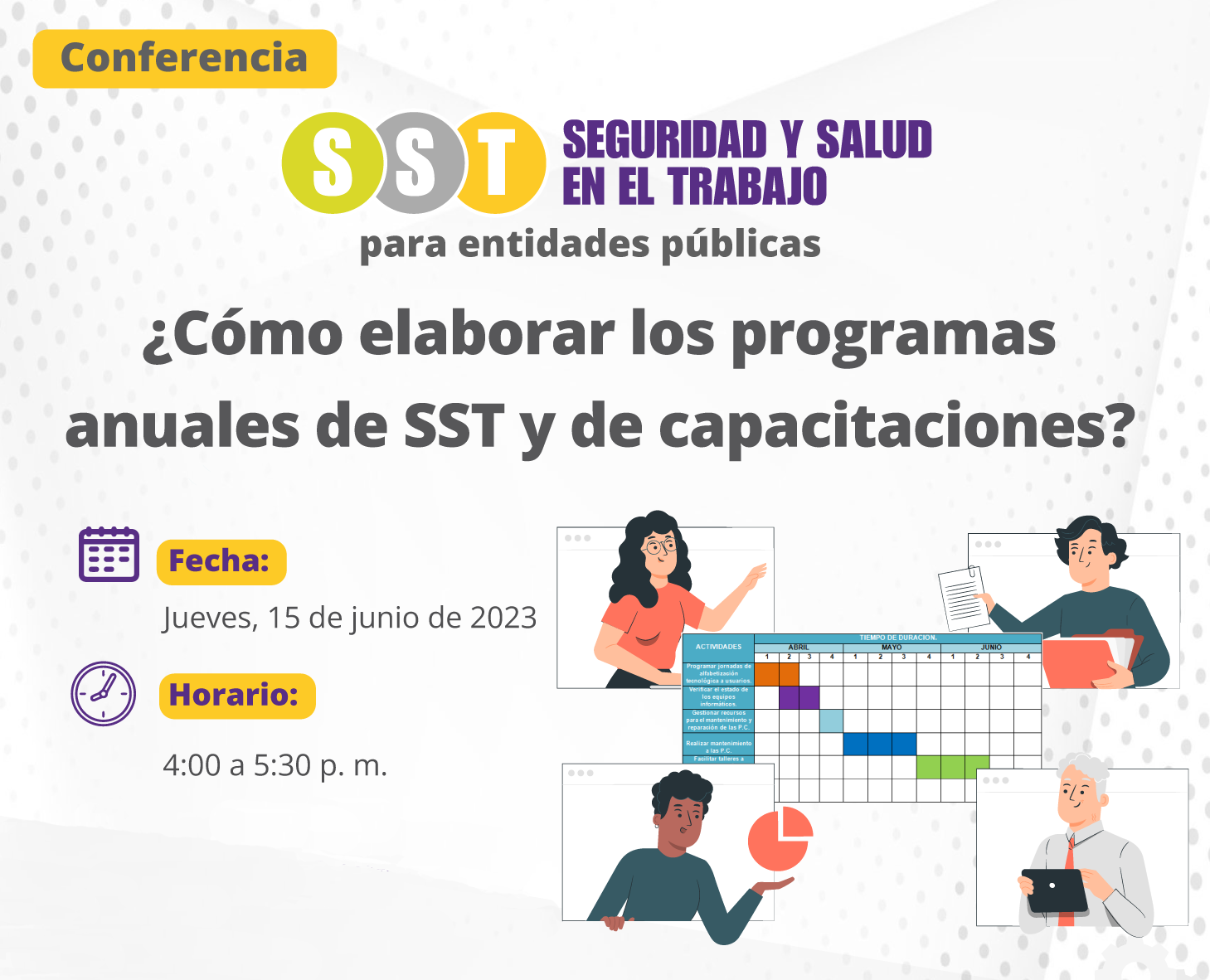 Conferencia: ¿Cómo elaborar los programas anuales de SST y de capacitaciones? Survey
