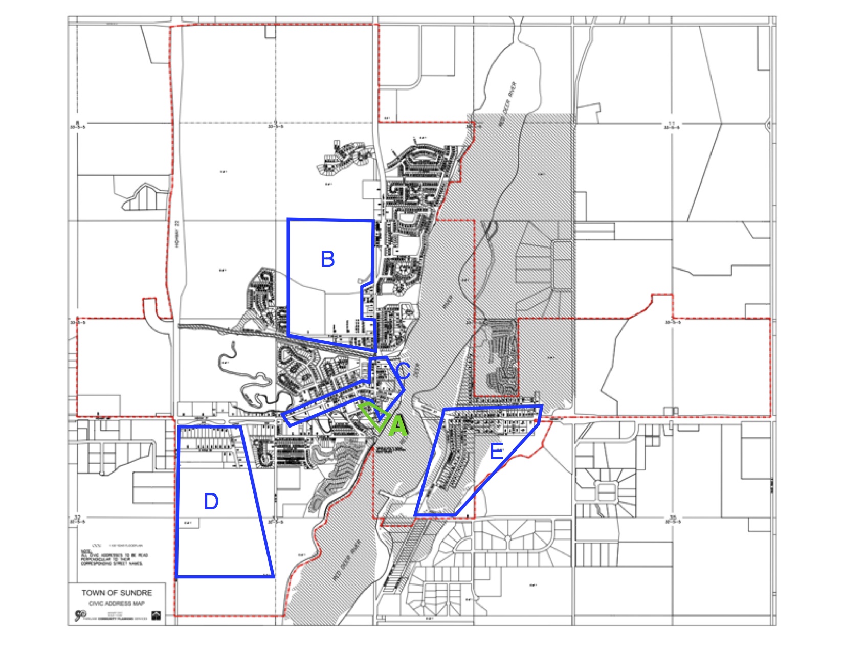 Town of Sundre Neighbourhood Boundaries and Way-finding Concept Themes ...